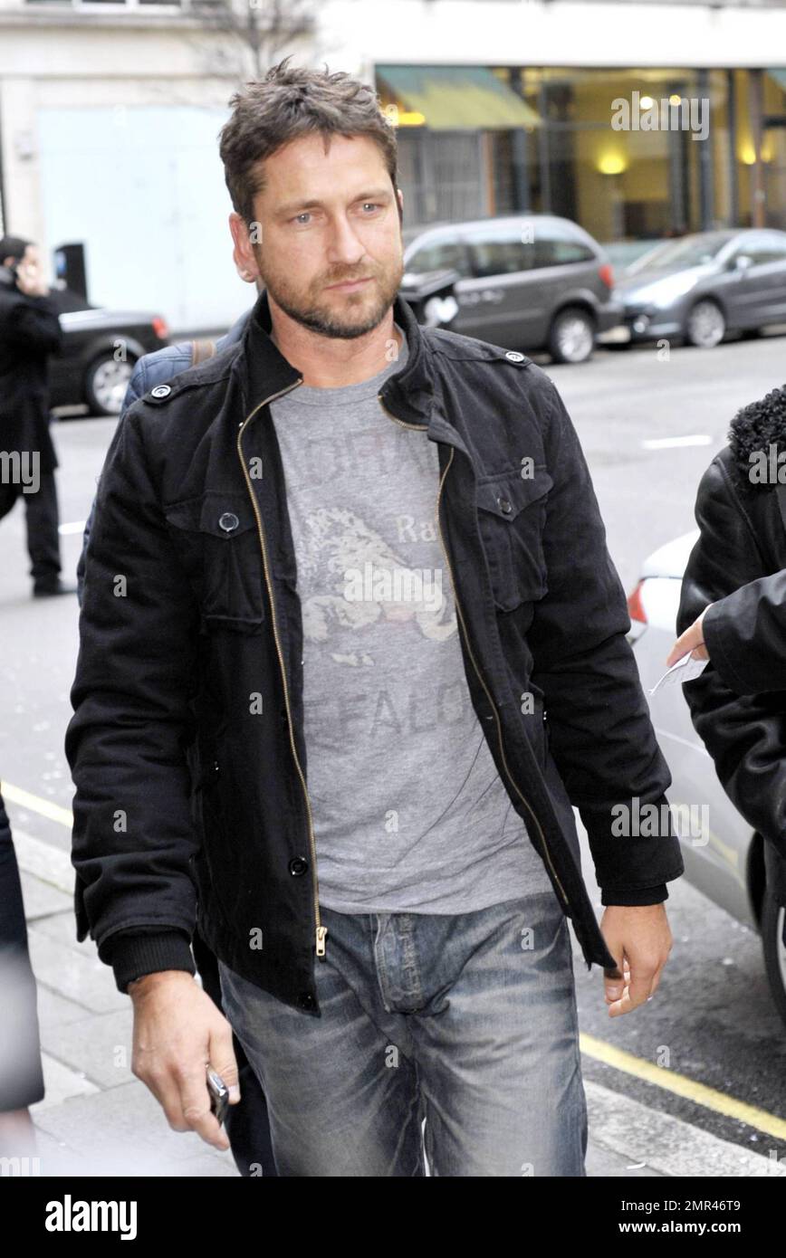 Scottish actor Gerard Butler pays a visit to BBC Radio 1 Studios ...