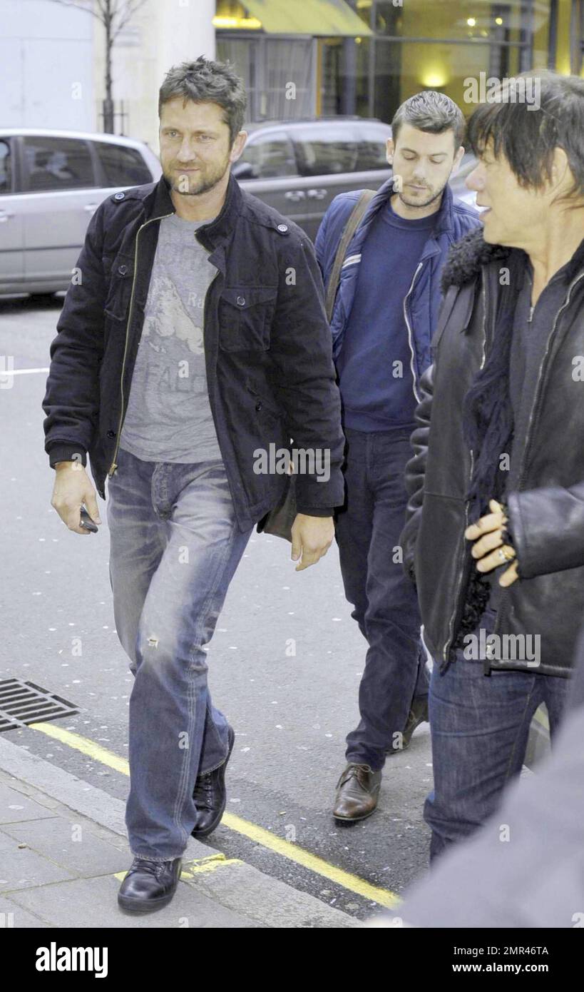 Scottish actor Gerard Butler pays a visit to BBC Radio 1 Studios ...