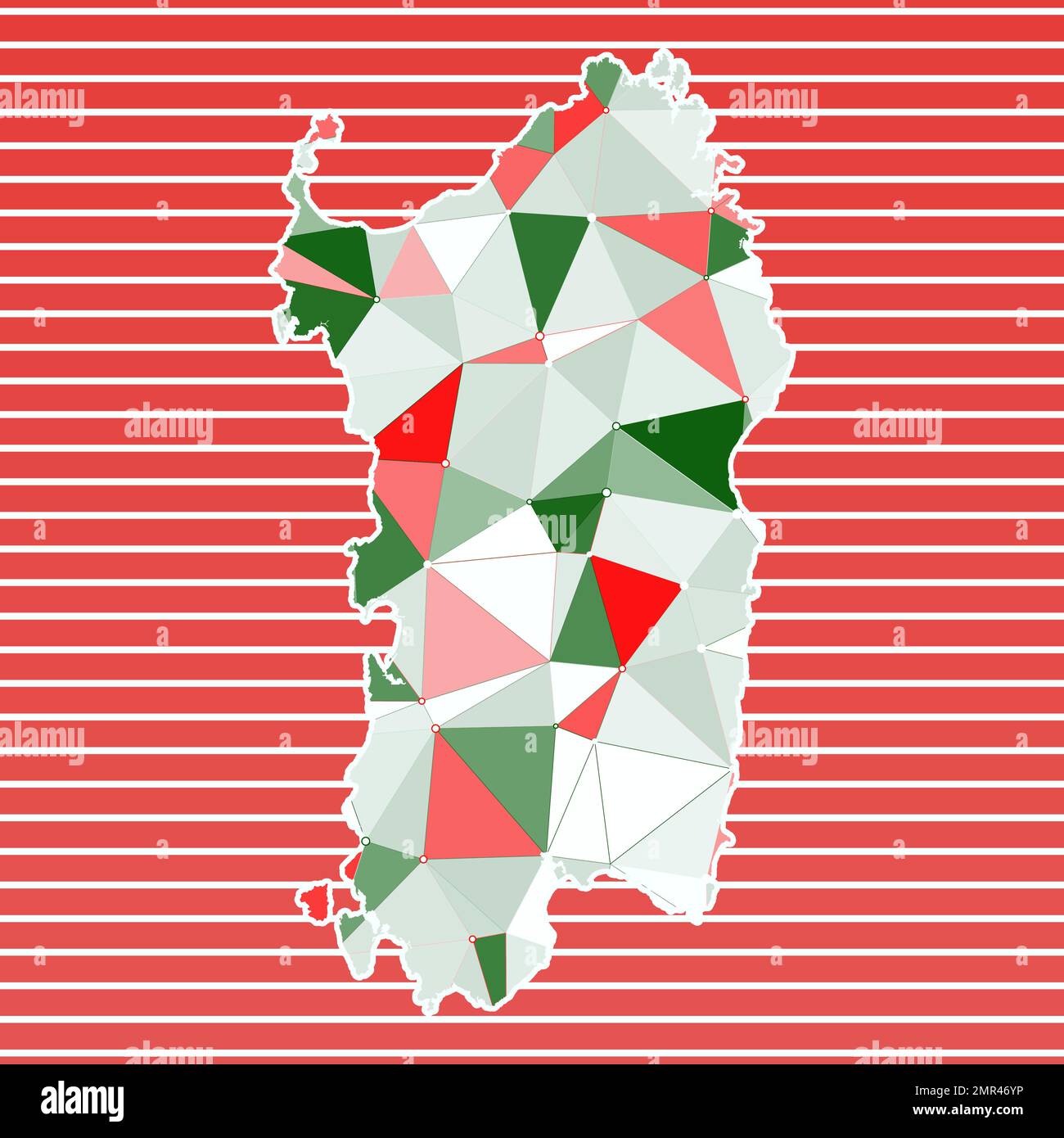 Sardinia vector illustration. Sardinia design on gradient stripes ...