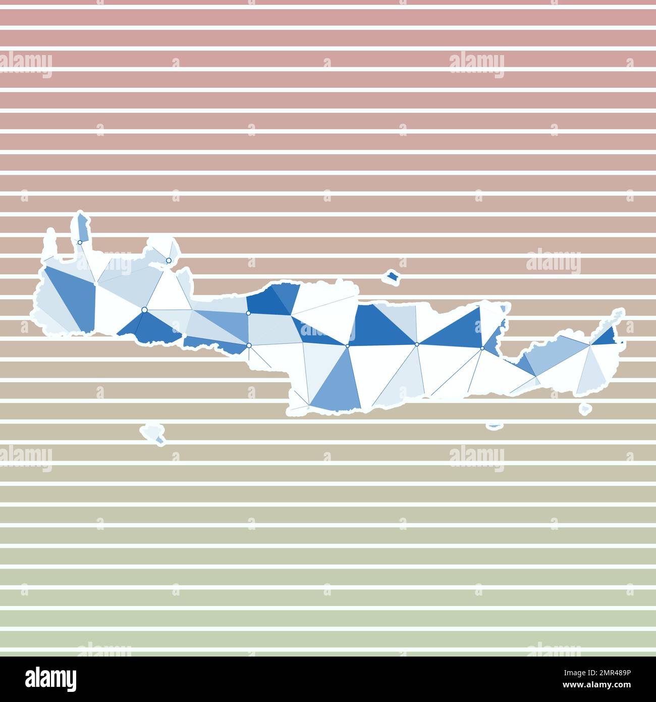 Crete vector illustration. Crete design on gradient stripes background ...