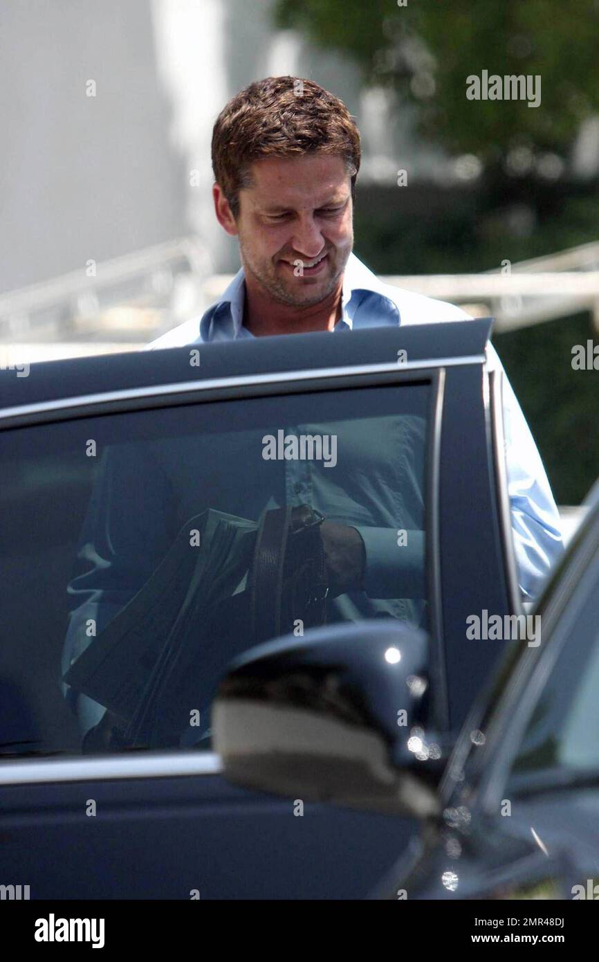 Exclusive!! Scottish actor Gerard Butler was seen taking a business ...