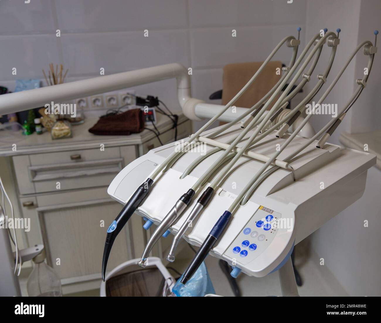 Kyiv, Ukraine - December 30, 2022: Dentists room office with Dentsply ...