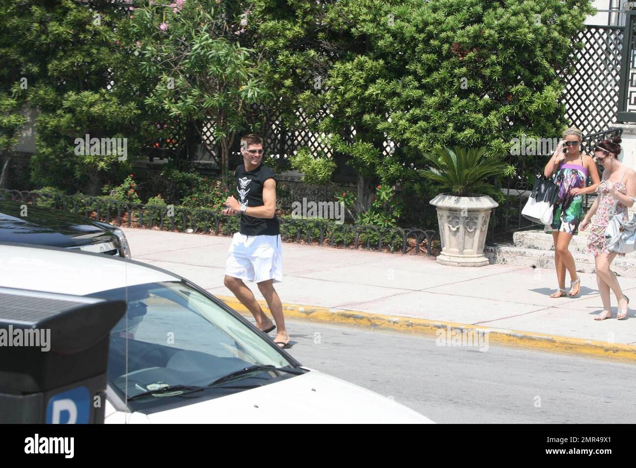 Exclusive!! Steven Gerrard, Alex Curran and friends pose for photos ...