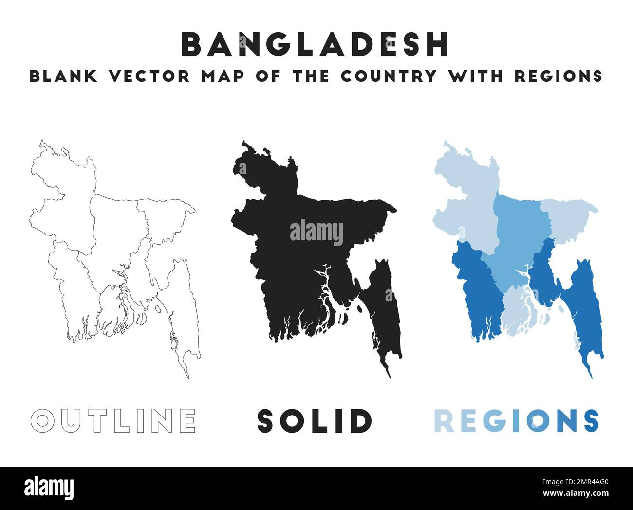 Bangladesh map. Borders of Bangladesh for your infographic. Vector ...