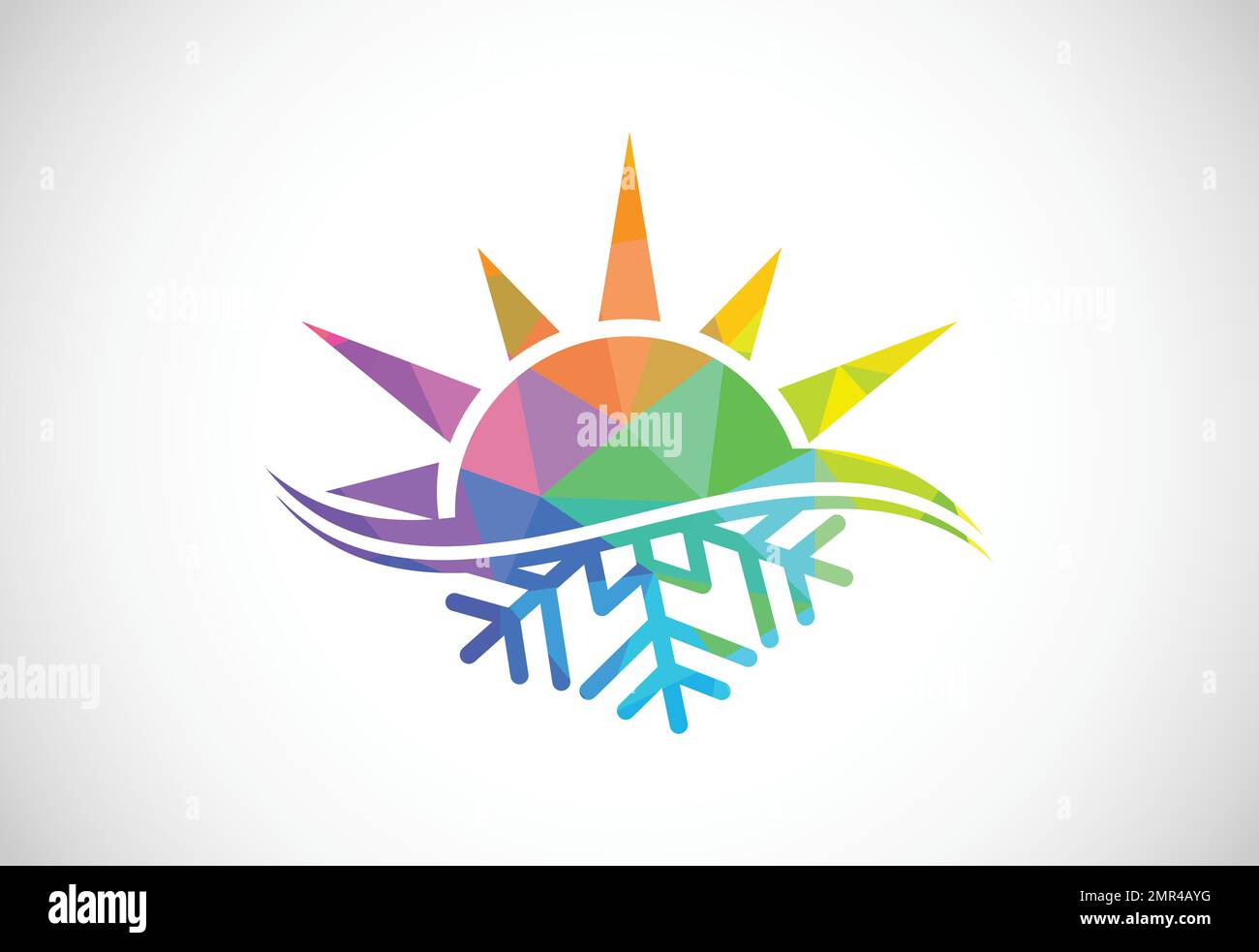 Air Conditioner Low Poly Logo Sign Symbol Hot And Cold Symbol Stock Vector Image And Art Alamy