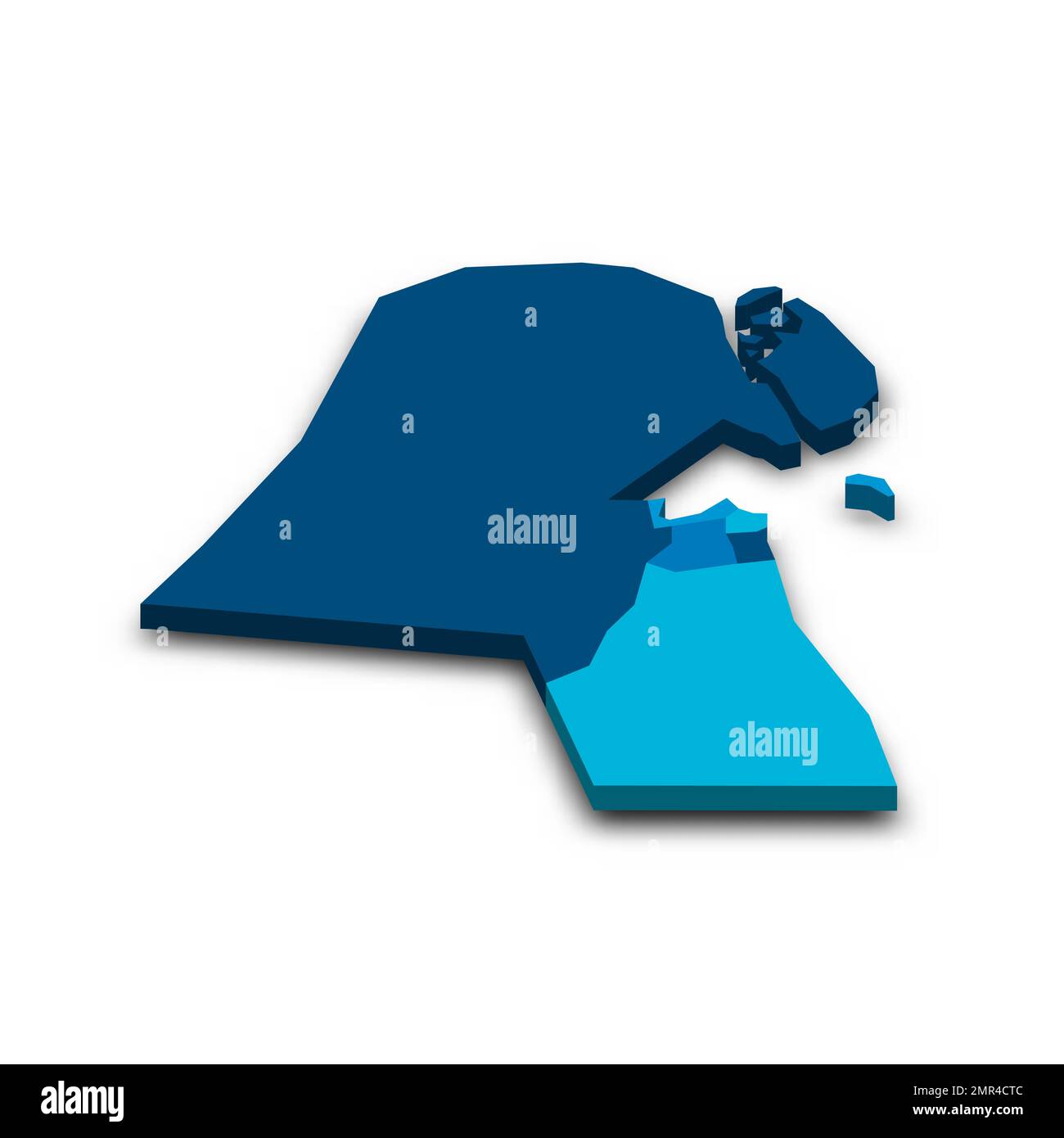 Kuwait political map of administrative divisions Stock Vector Image ...