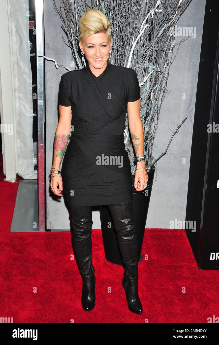 Trish Summerville at the premiere of "The Girl with the Dragon Tattoo ...
