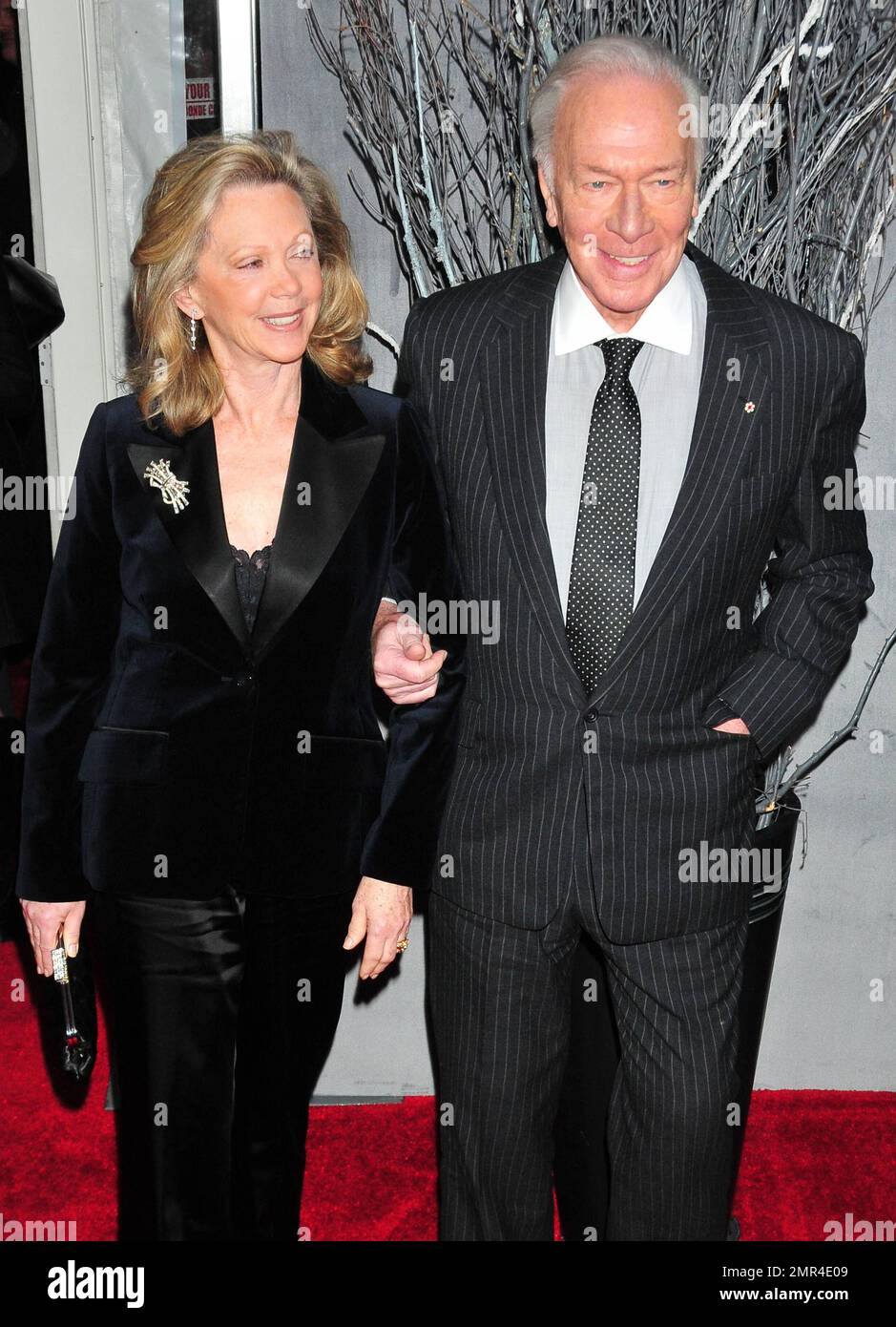 Elaine Taylor and Christopher Plummer at the premiere of "The Girl with ...
