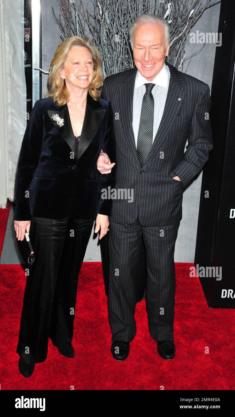 Elaine Taylor and Christopher Plummer at the premiere of "The Girl with ...