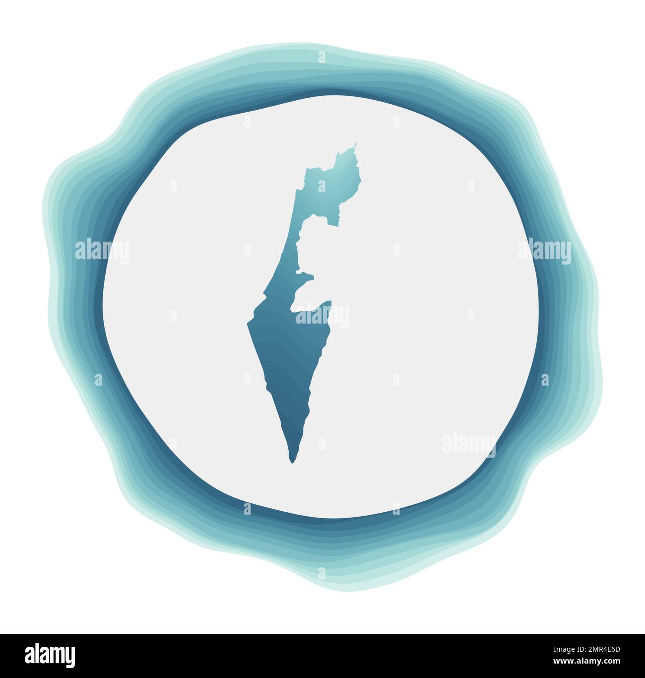Israel logo. Badge of the country. Layered circular sign around Israel ...