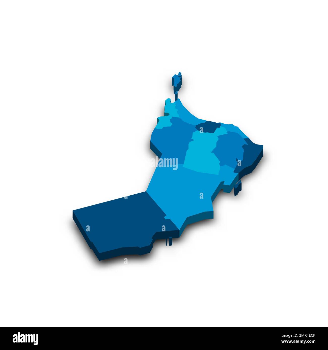 Oman political map of administrative divisions Stock Vector Image & Art ...