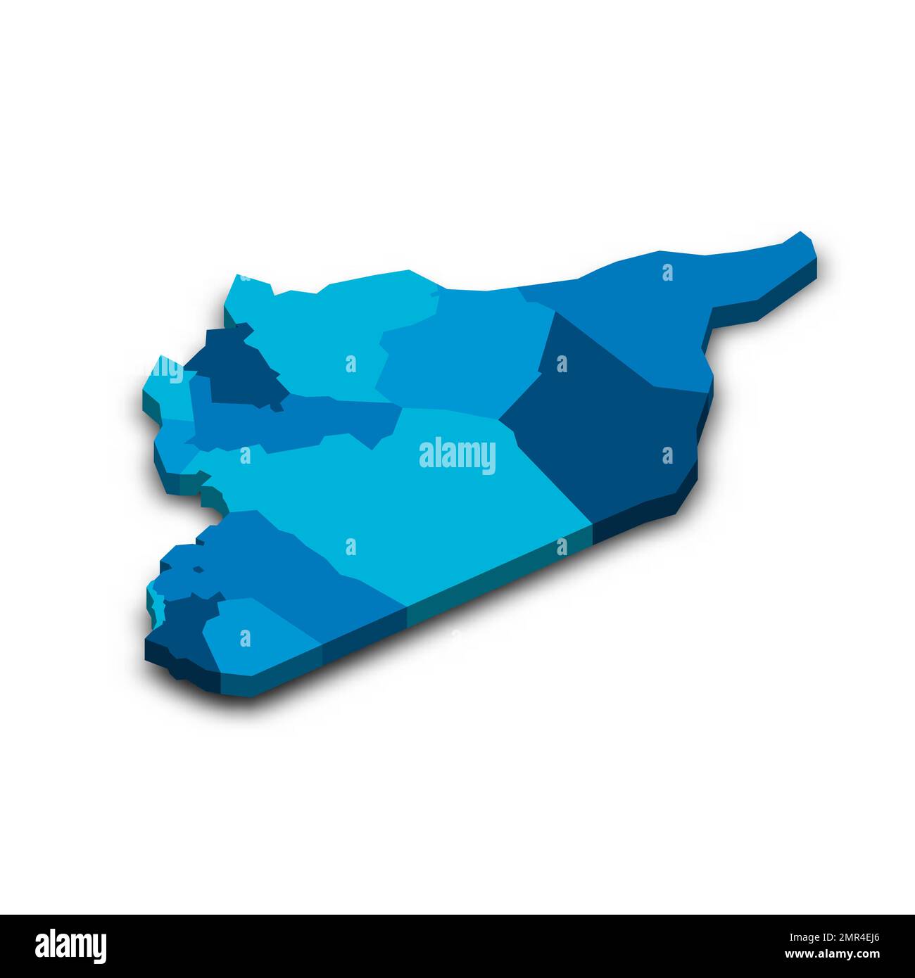 Syria political map of administrative divisions Stock Vector Image ...