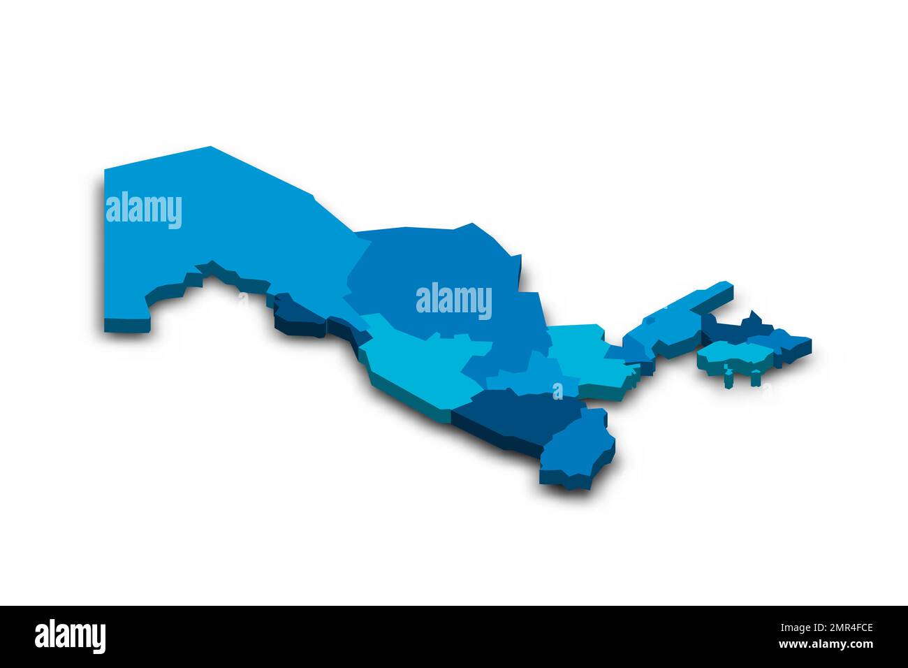 Uzbekistan political map of administrative divisions Stock Vector Image ...