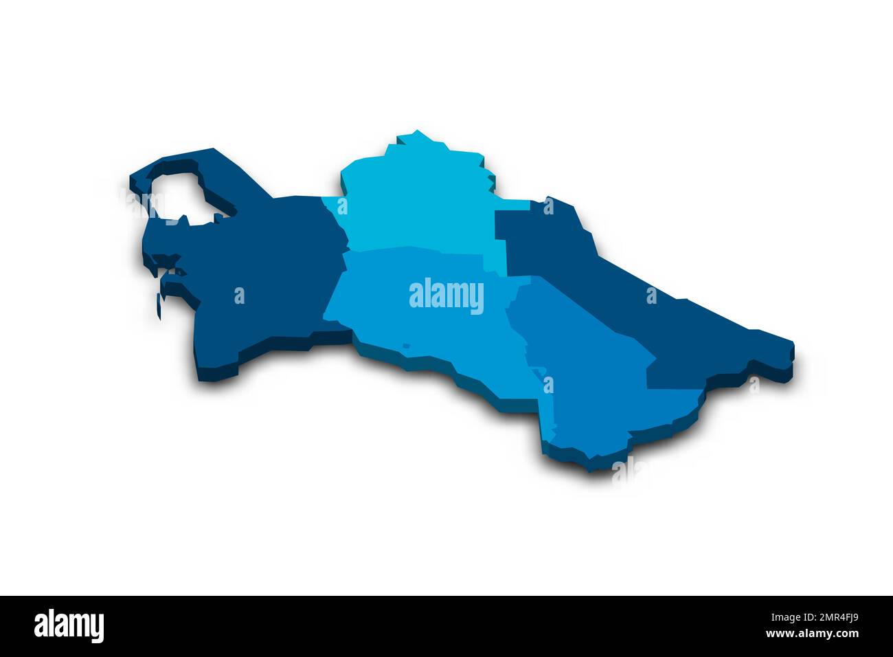 Turkmenistan political map of administrative divisions Stock Vector ...