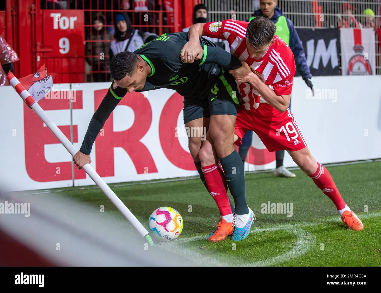 Maxence lacroix of vfl wolfsburg battle hi-res stock photography and ...