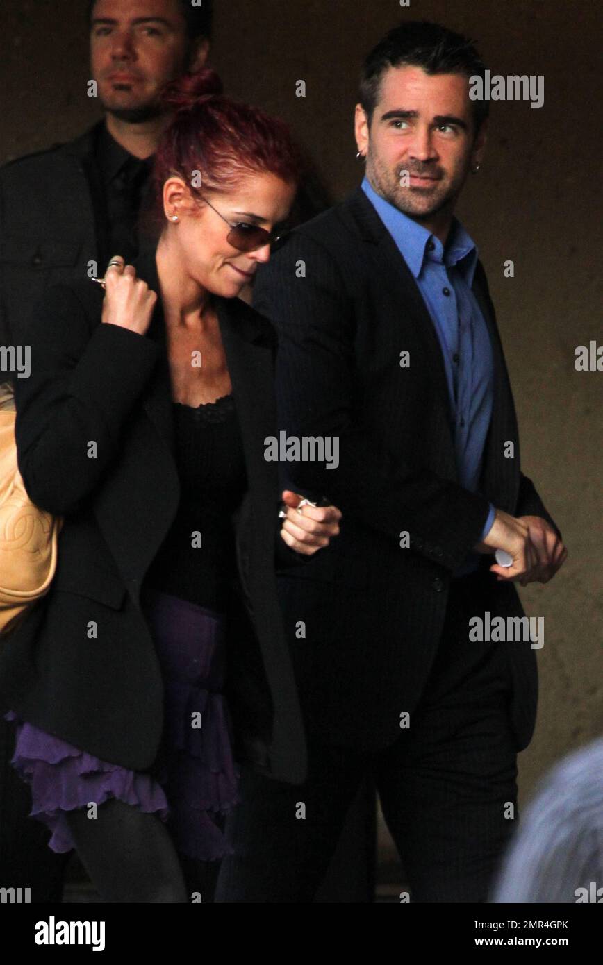 Colin Farrell and sister Claudine Farrell arrive at the GLAAD Media ...