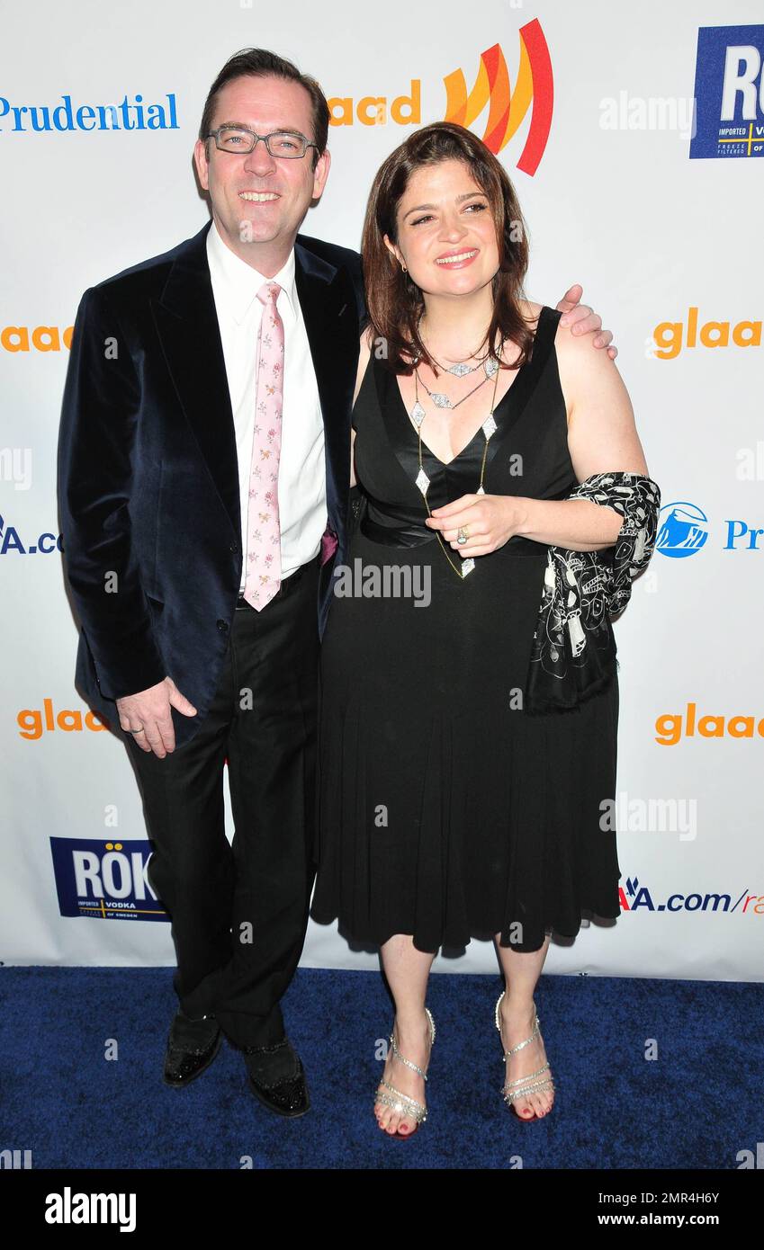 Ted Allen and Alex Guarnaschelli pose for photographers at the 22nd ...