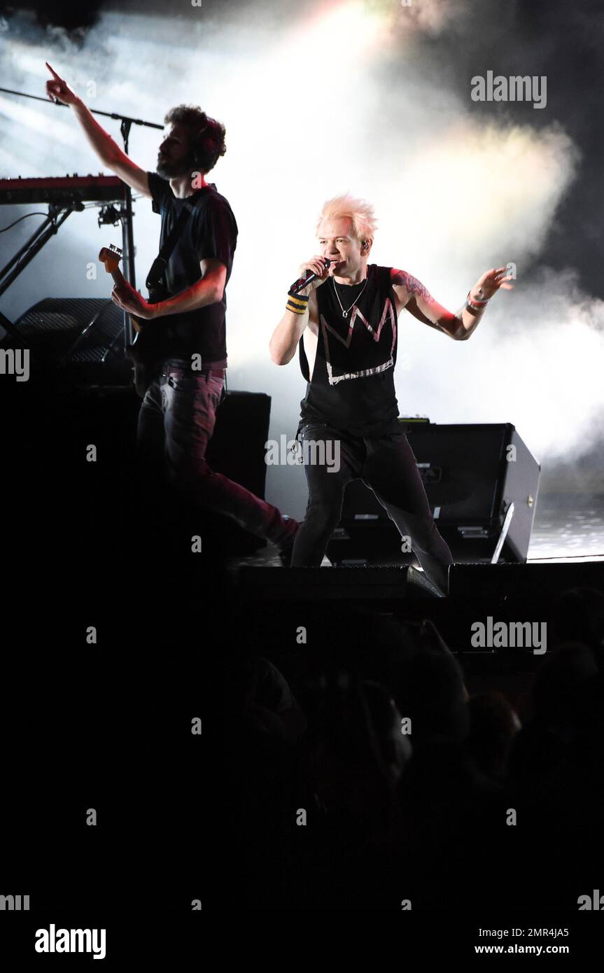 Deryck Whibley performs with Linkin Park during Linkin Park and Friends ...