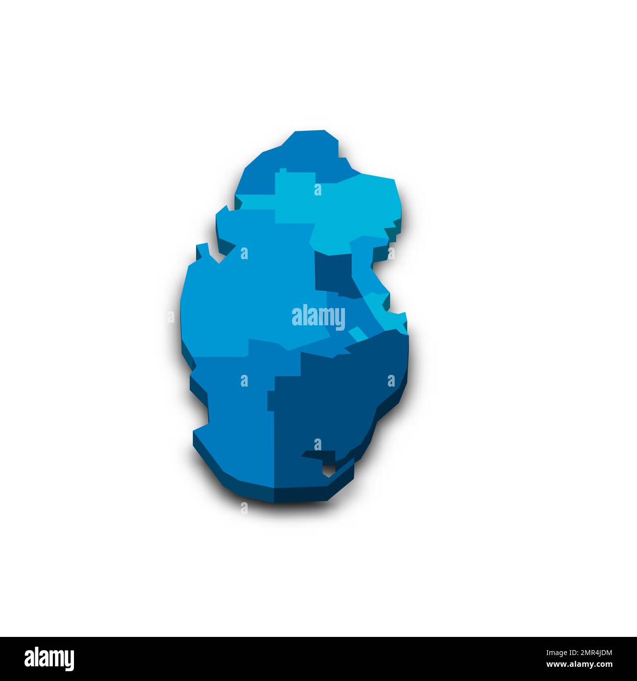 Qatar political map of administrative divisions Stock Vector Image ...