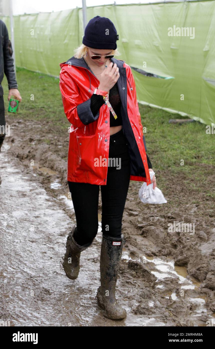 Pixie Geldof at day four of the Glastonbury Music Festival. Glastonbury ...