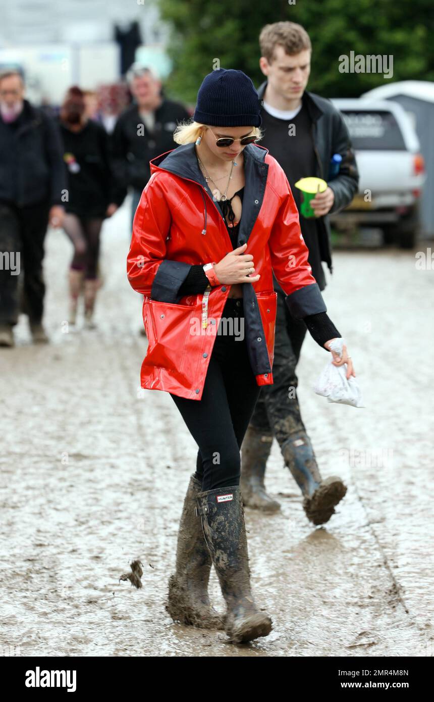 Pixie Geldof at day four of the Glastonbury Music Festival. Glastonbury ...