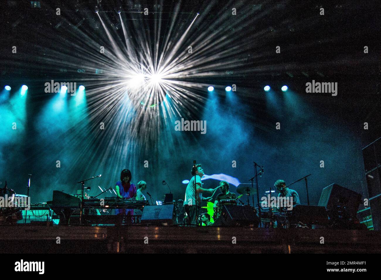 Nancy Whang, from left, James Murphy and Pat Mahoney of LCD Soundsystem ...