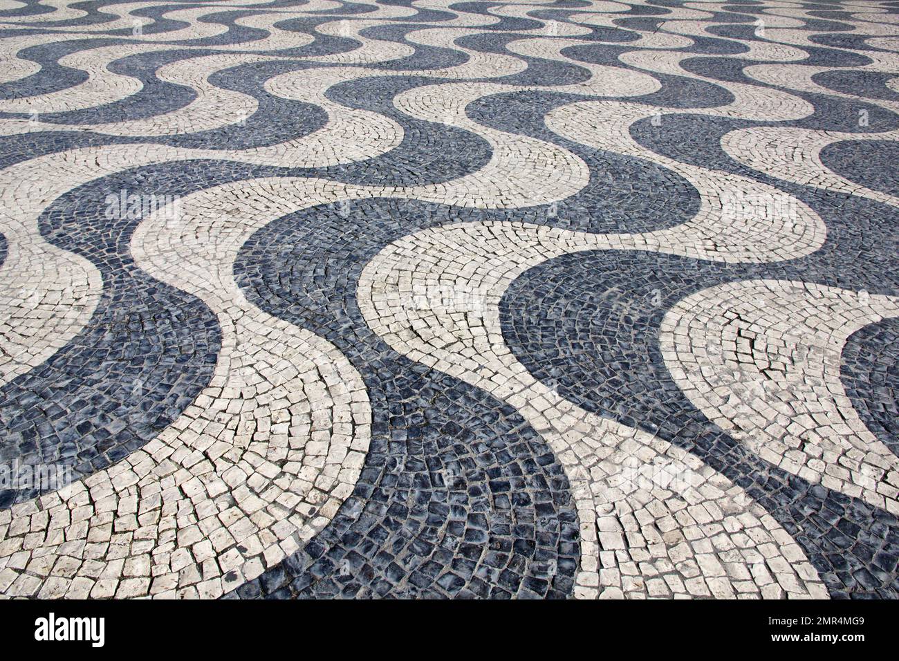 Portugal. Lisbon. Typical portuguese cobblestone hand-made pavement ...