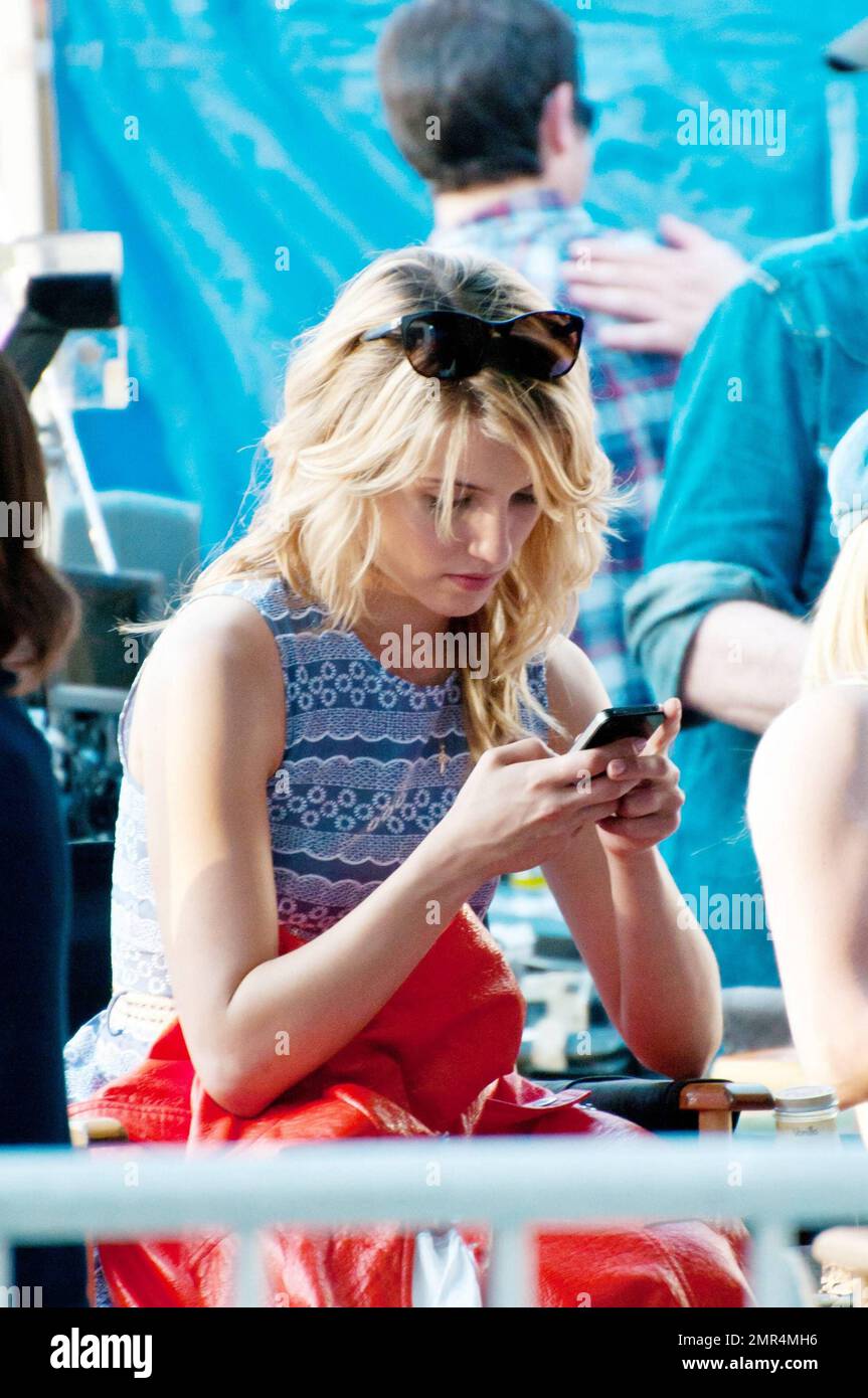 Dianna Agron seen filming on the set of the musical-comedy hit TV show ...