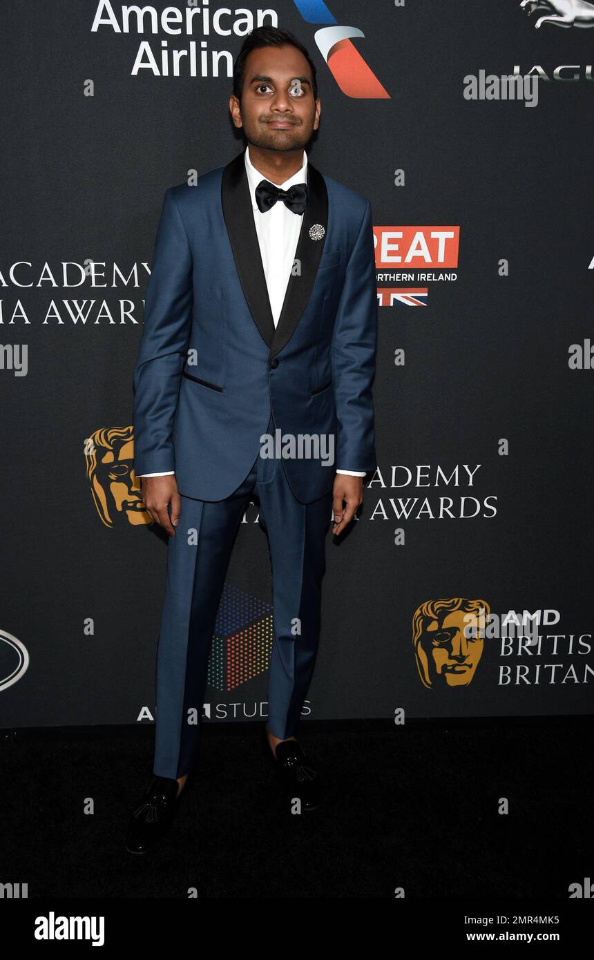 Aziz Ansari arrives at the BAFTA Los Angeles Britannia Awards at the ...