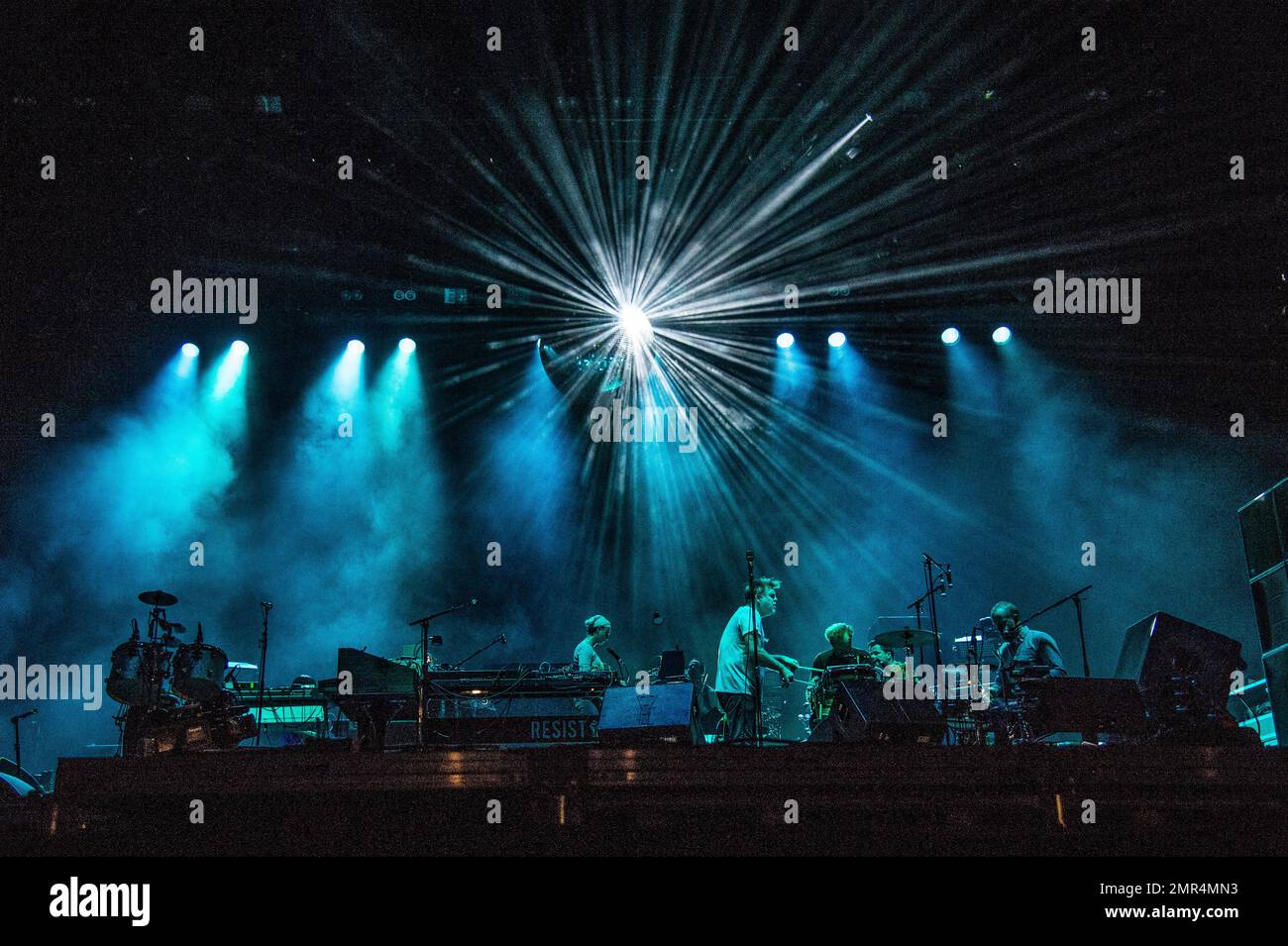 Nancy Whang, from left, James Murphy and Pat Mahoney of LCD Soundsystem ...