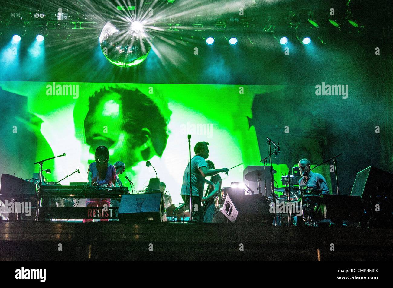 Nancy Whang, from left, James Murphy and Pat Mahoney of LCD Soundsystem ...