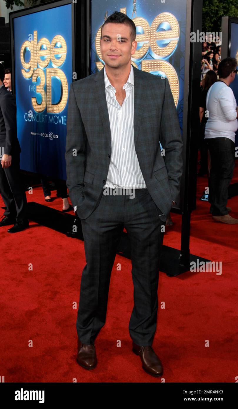 Actor Mark Salling arrives at the premiere of "Glee: The 3D Concert ...