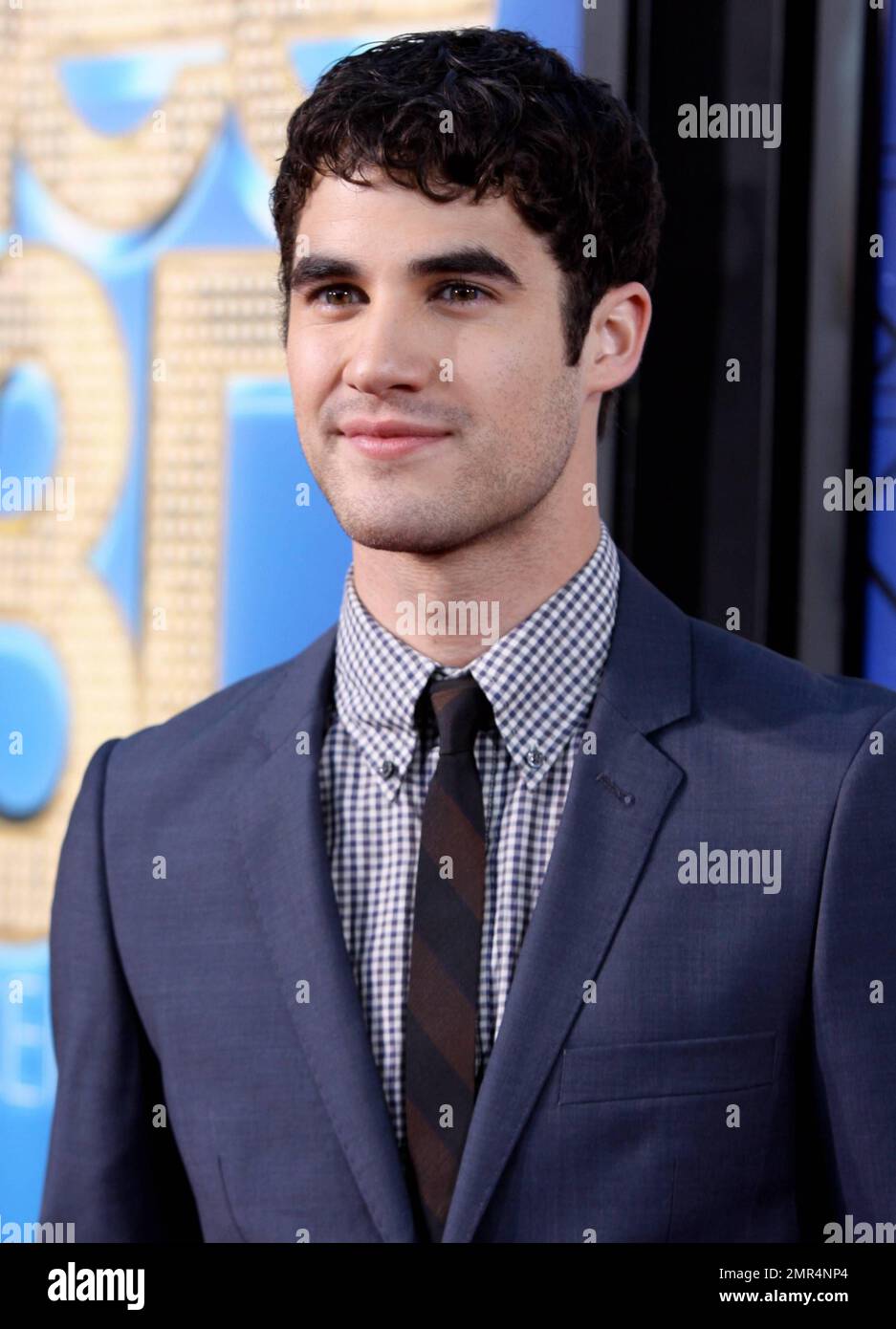 Actor Darren Criss arrives at the premiere of "Glee: The 3D Concert Movie" at the Regency ...