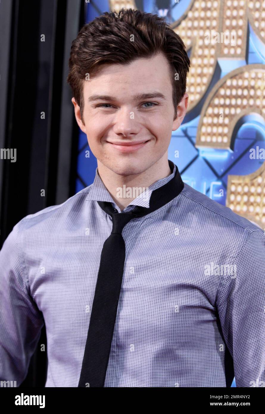 Actor Chris Colfer attends the premiere of GLEE THE 3D CONCERT MOVIE at ...