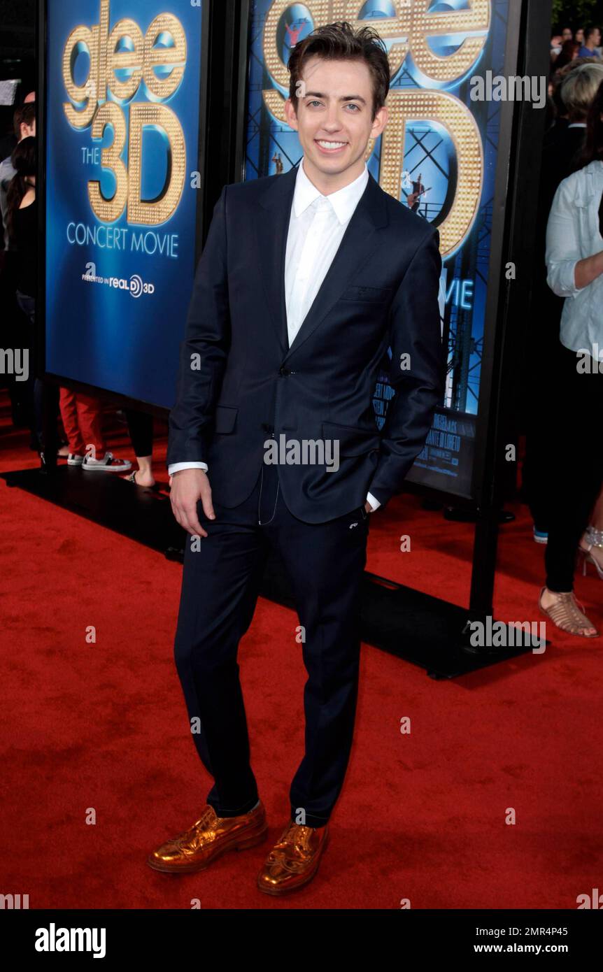 Actror Kevin McHale arrives at the premiere of "Glee: The 3D Concert ...