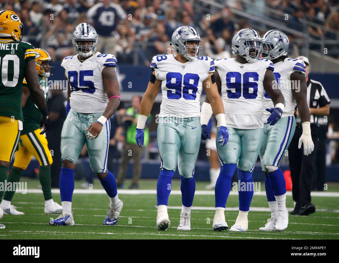 Dallas Cowboys' David Irving (95), Tyrone Crawford (98) and Maliek ...