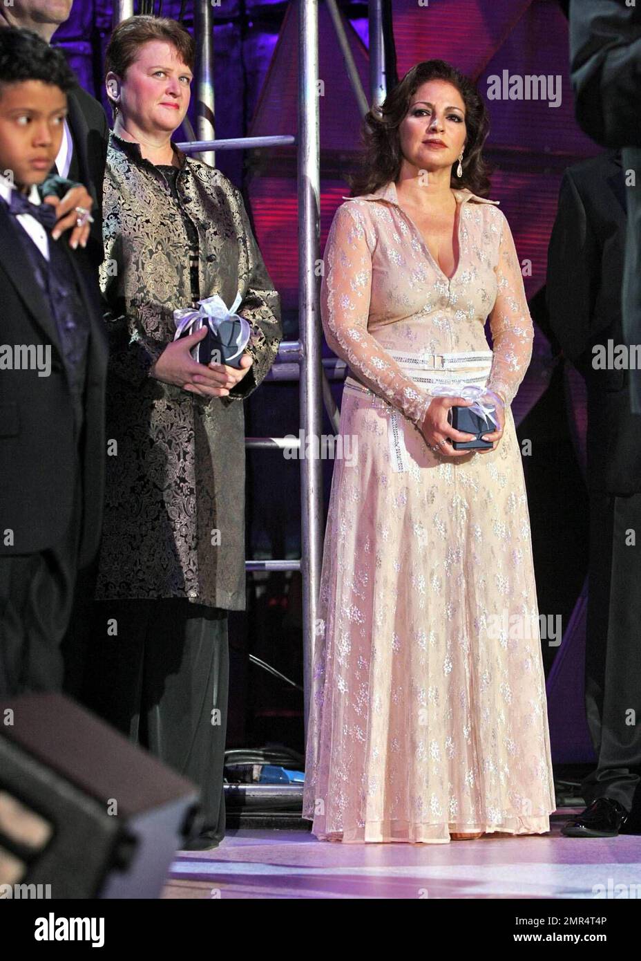 Gloria Estefan is recognized for her support at the Diamond Ball ...