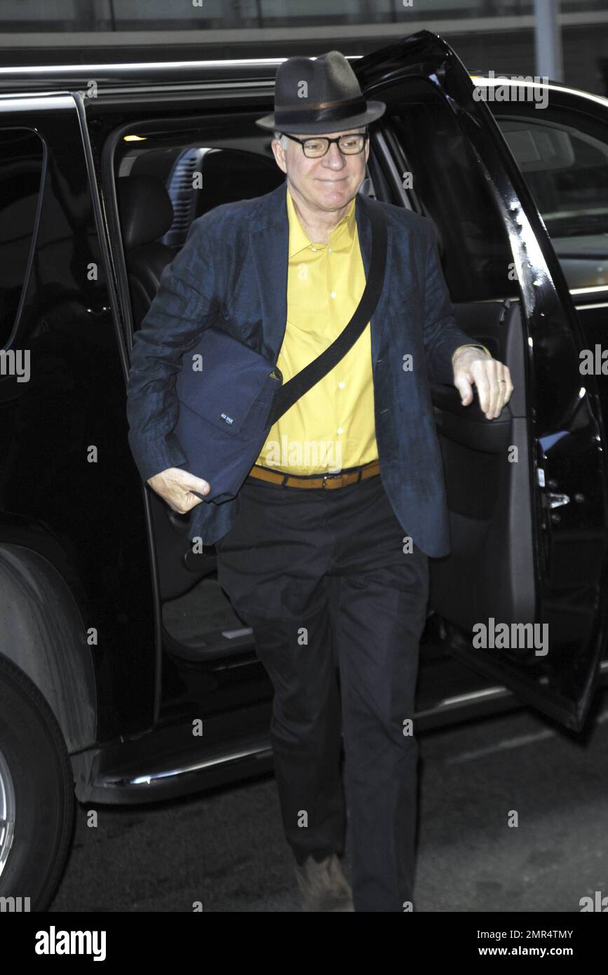 Steve Martin arrives for an appearance on "Good Morning America" to ...