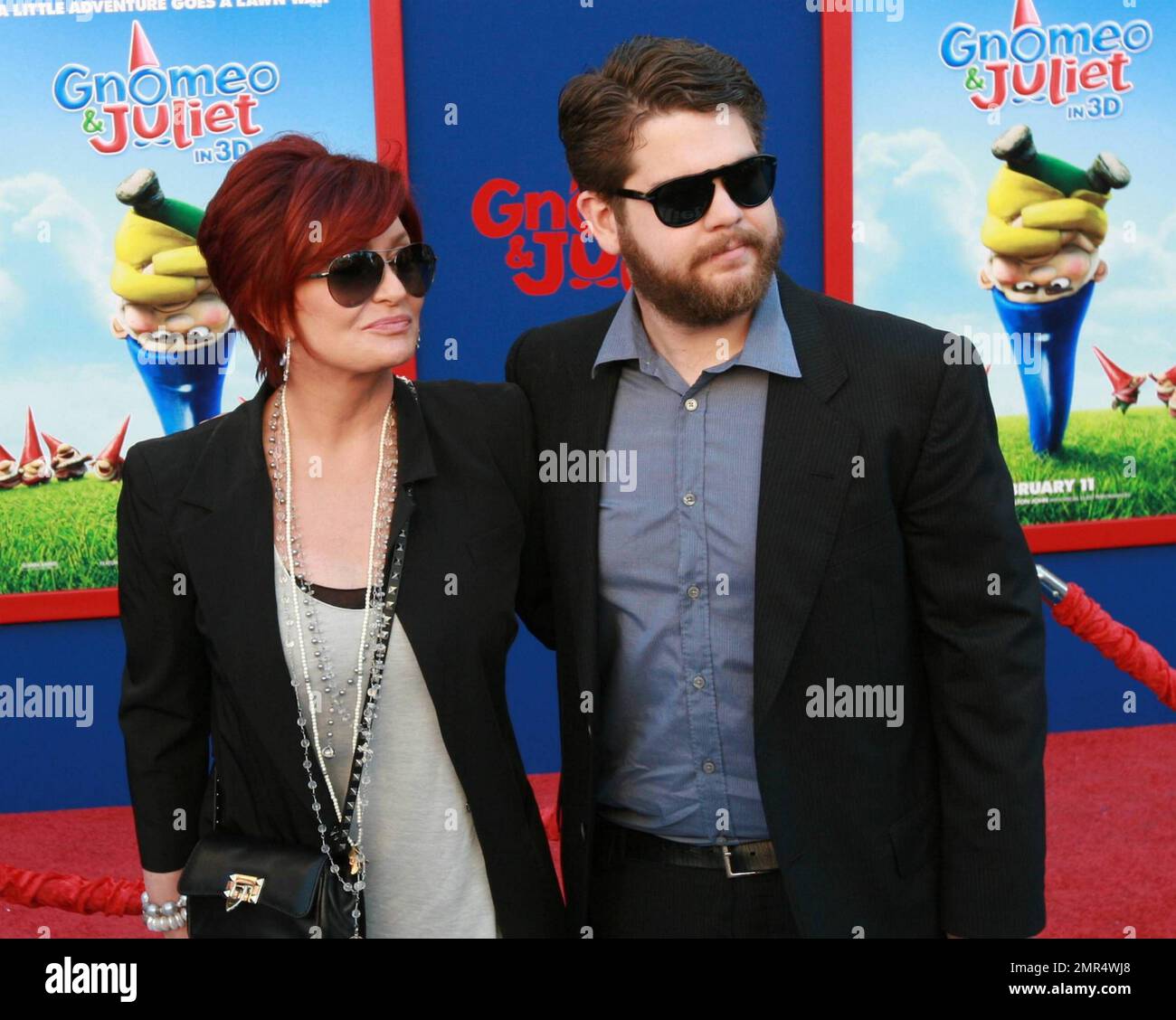 Sharon Osbourne And Bearded Son Jack Osbourne At The Premiere Of The