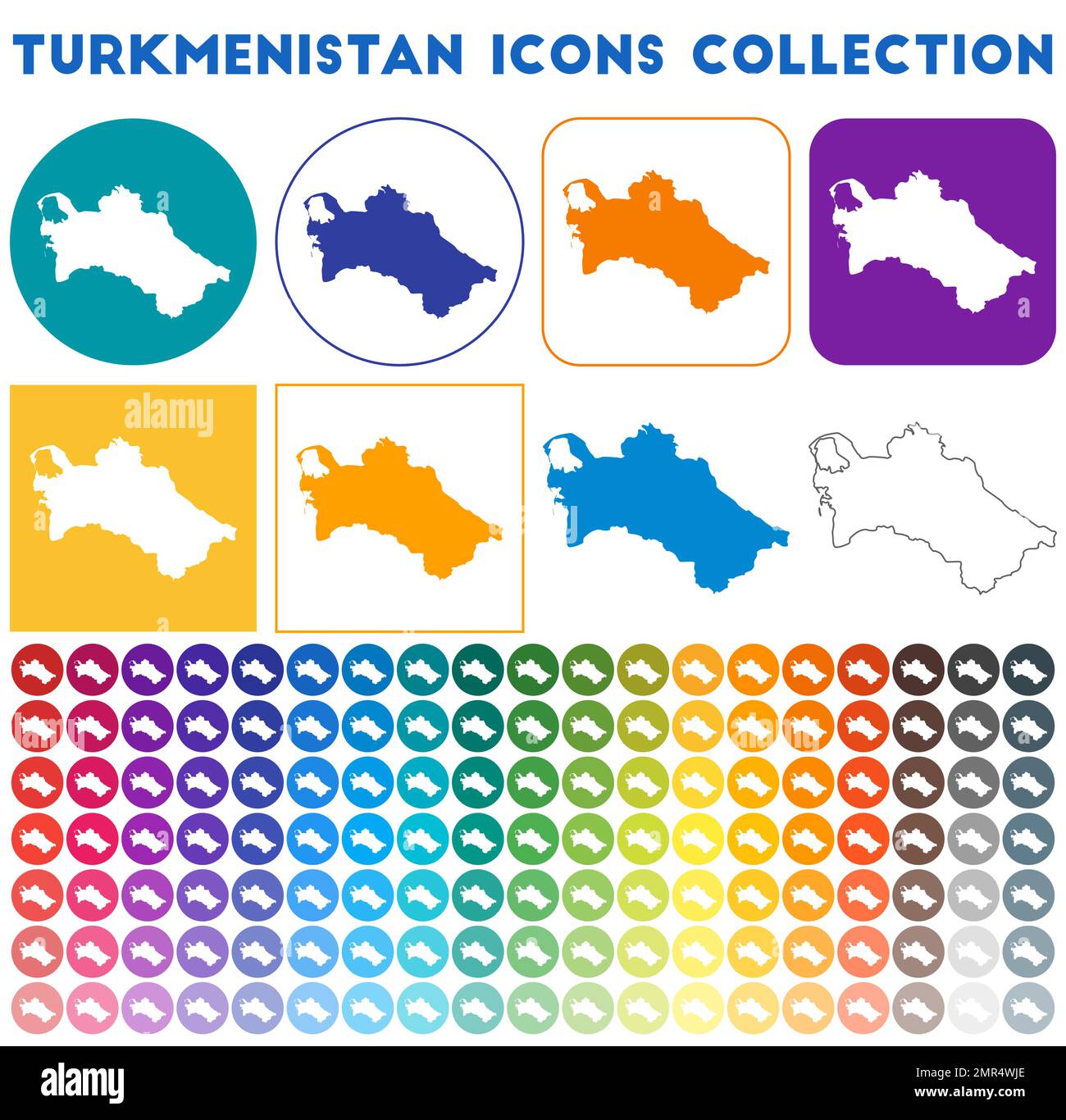 Turkmenistan map collection map hi-res stock photography and images - Alamy