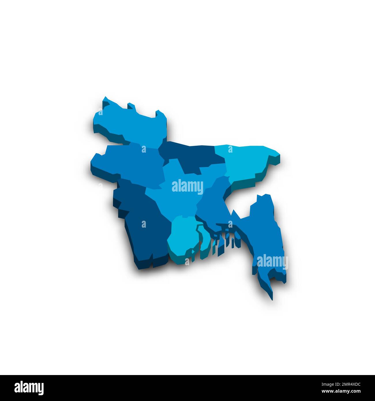 Bangladesh political map of administrative divisions Stock Vector Image ...