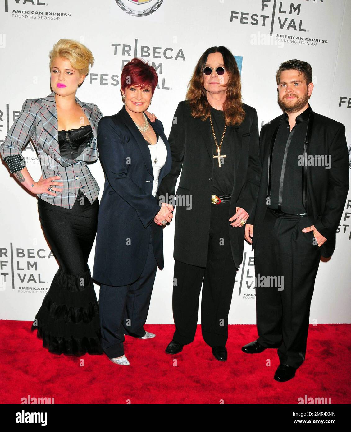 Kelly, Sharon, Ozzy and Jack Osbourne attend the 'God Bless Ozzy ...