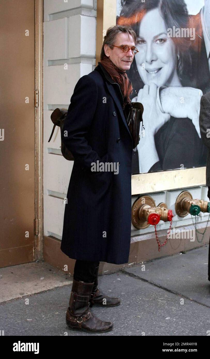 Actor Jeremy Irons attends the opening night of God of Carnage at the ...