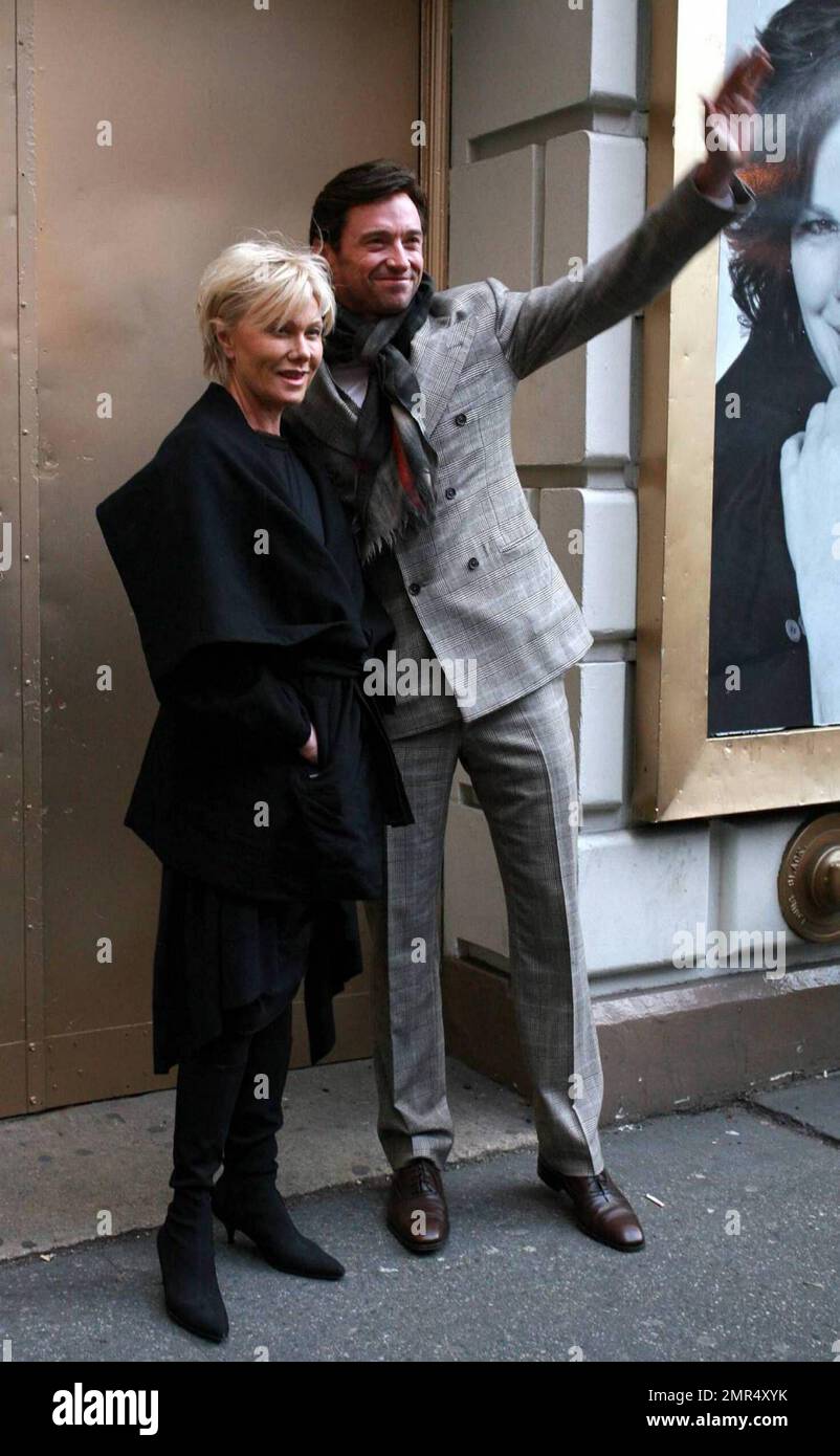 Actor Hugh Jackman and wife Deborra-Lee Furness attend the opening ...