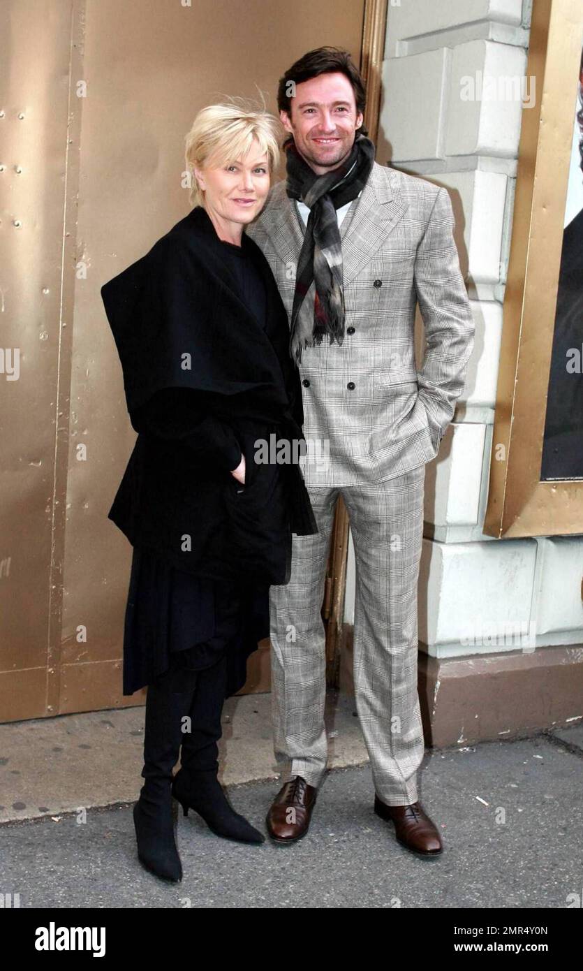 Actor Hugh Jackman and wife Deborra-Lee Furness attend the opening ...