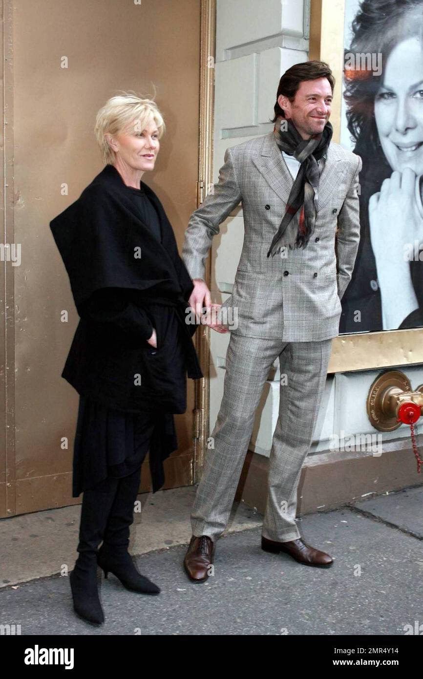 Actor Hugh Jackman and wife Deborra-Lee Furness attend the opening ...