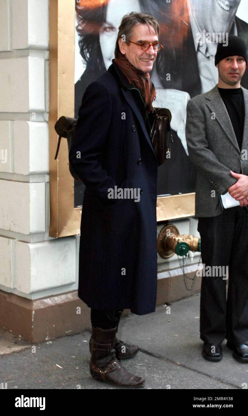 Actor Jeremy Irons attends the opening night of God of Carnage at the ...