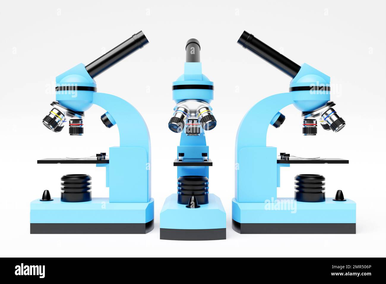 Realistic 3d microscope, laboratory equipment. Microscope for ...