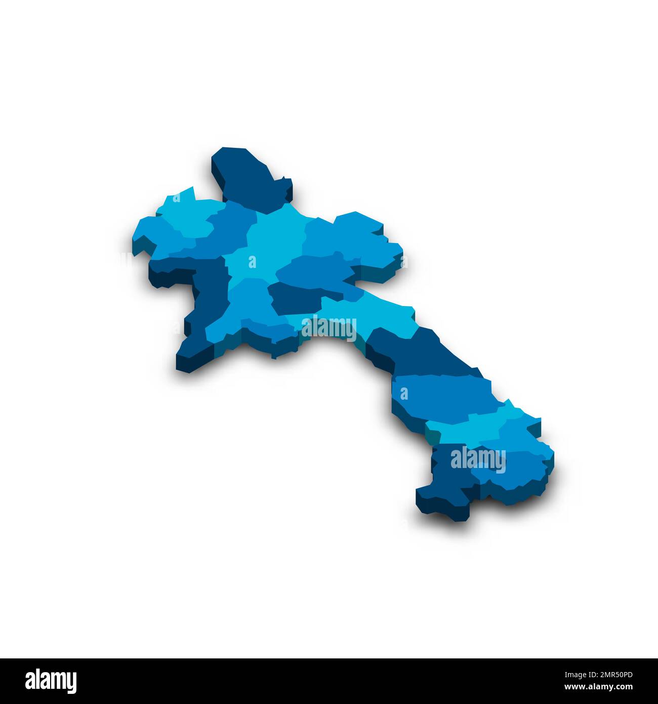 Laos political map of administrative divisions Stock Vector Image & Art ...