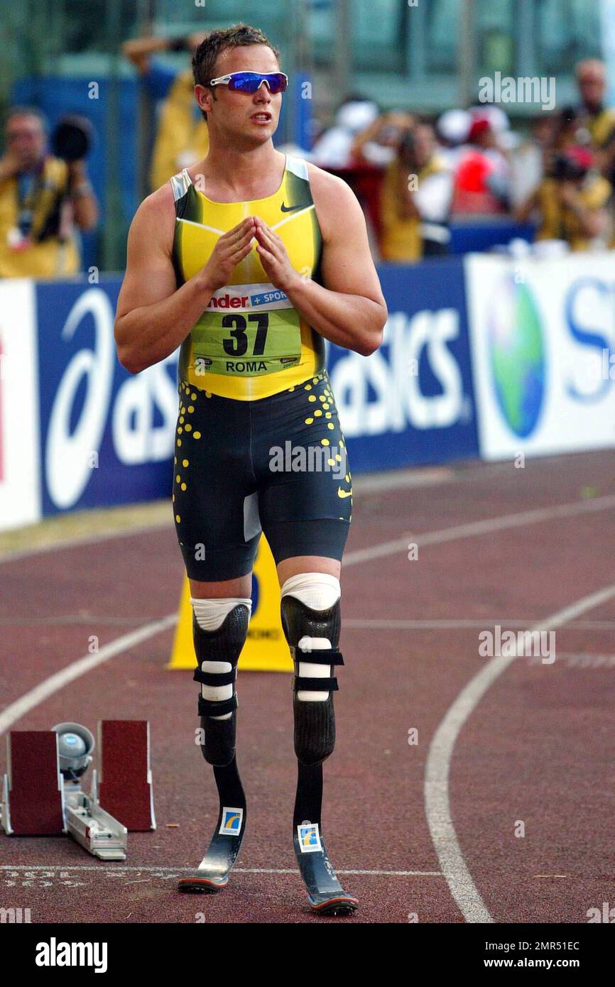 Golden Gala at the Olympic Stadium of Rome, 400m Men's. Oscar Pistorius ...